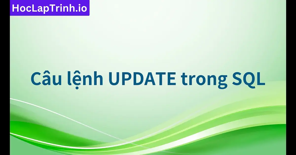 Câu lệnh UPDATE trong SQL | Học Lập Trình Online - hoclaptrinh.io